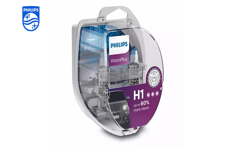 PHILIPS Vision plus car headlight bulb H1 12V 55W P14,5s 12258VPS2 ...