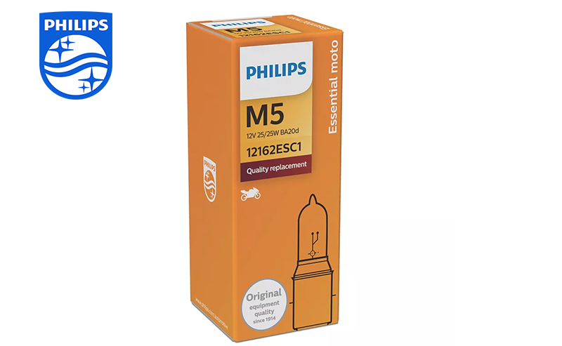 PHILIPS Essential Vision Moto headlight M5 12V 18/18W P15d-25-3 ...