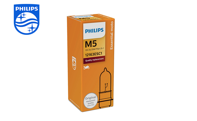 PHILIPS Essential Vision Moto headlight M5 12V 18/18W P15d-25-3 ...